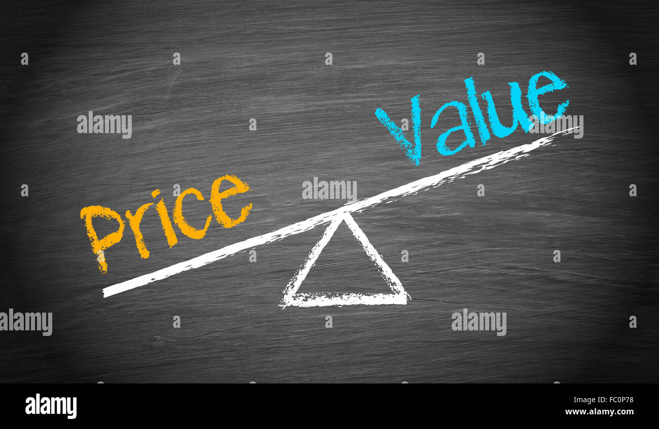 Price and Value - Finance Concept Stock Photo - Alamy