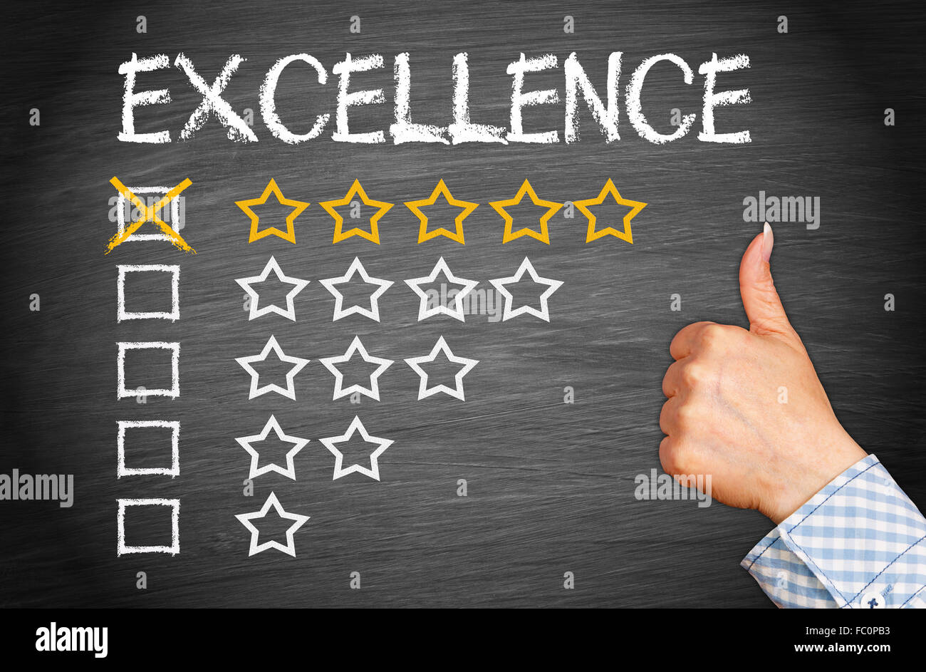 Excellence - Five Stars Stock Photo - Alamy