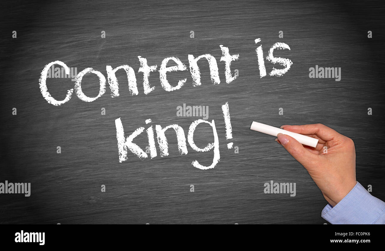 Content is king ! Stock Photo - Alamy