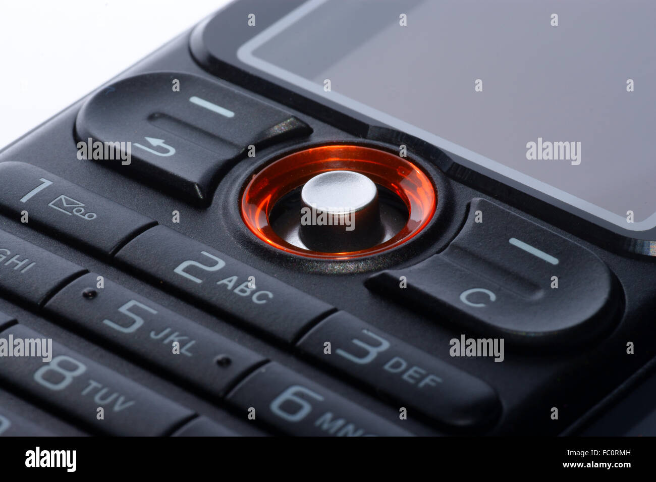 Mobile phone keypad, joystick close up Stock Photo - Alamy