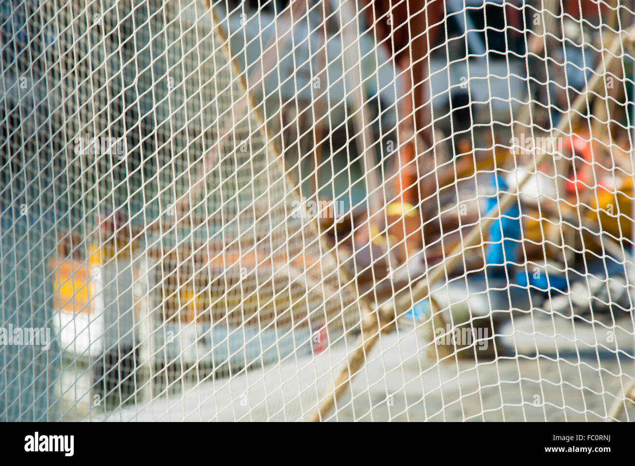Fishing net on port Stock Photo - Alamy