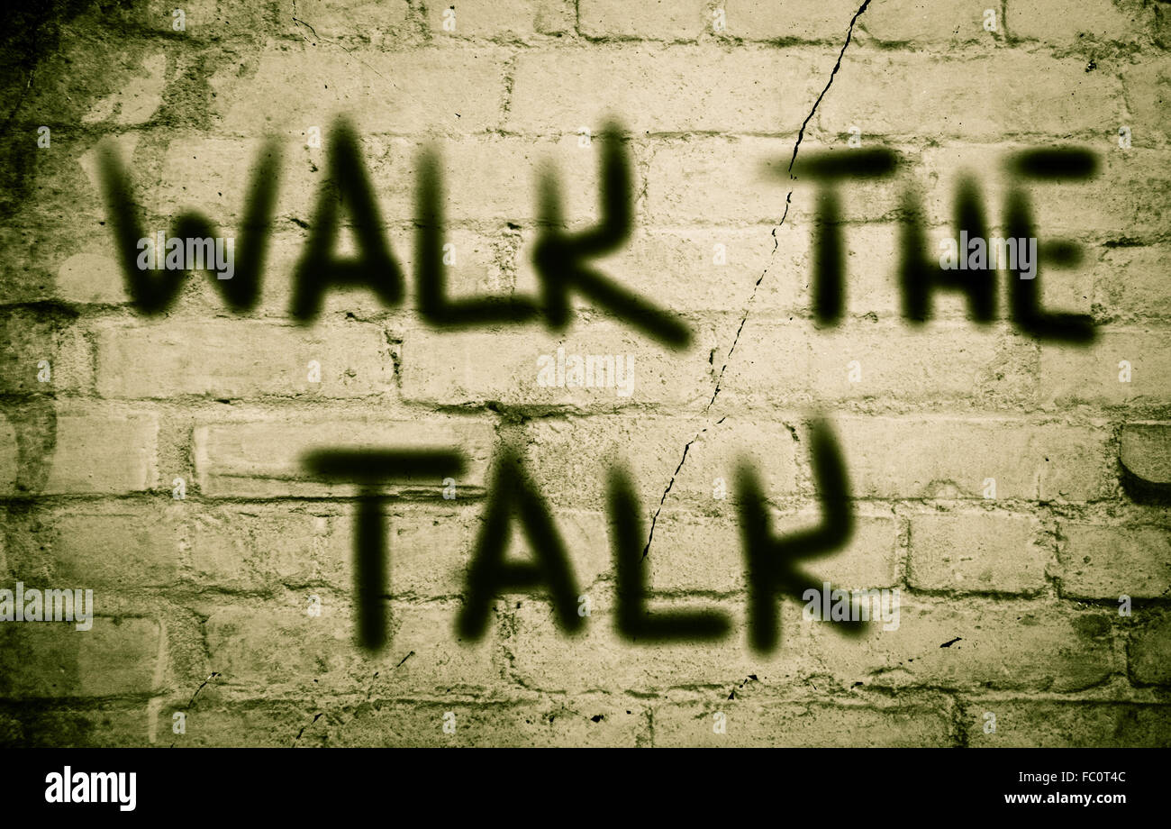 Walk The Talk Concept Stock Photo - Alamy