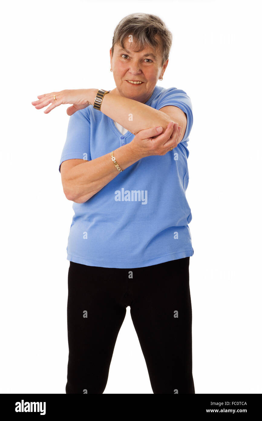 Doing stretching exercises Cut Out Stock Images & Pictures - Alamy
