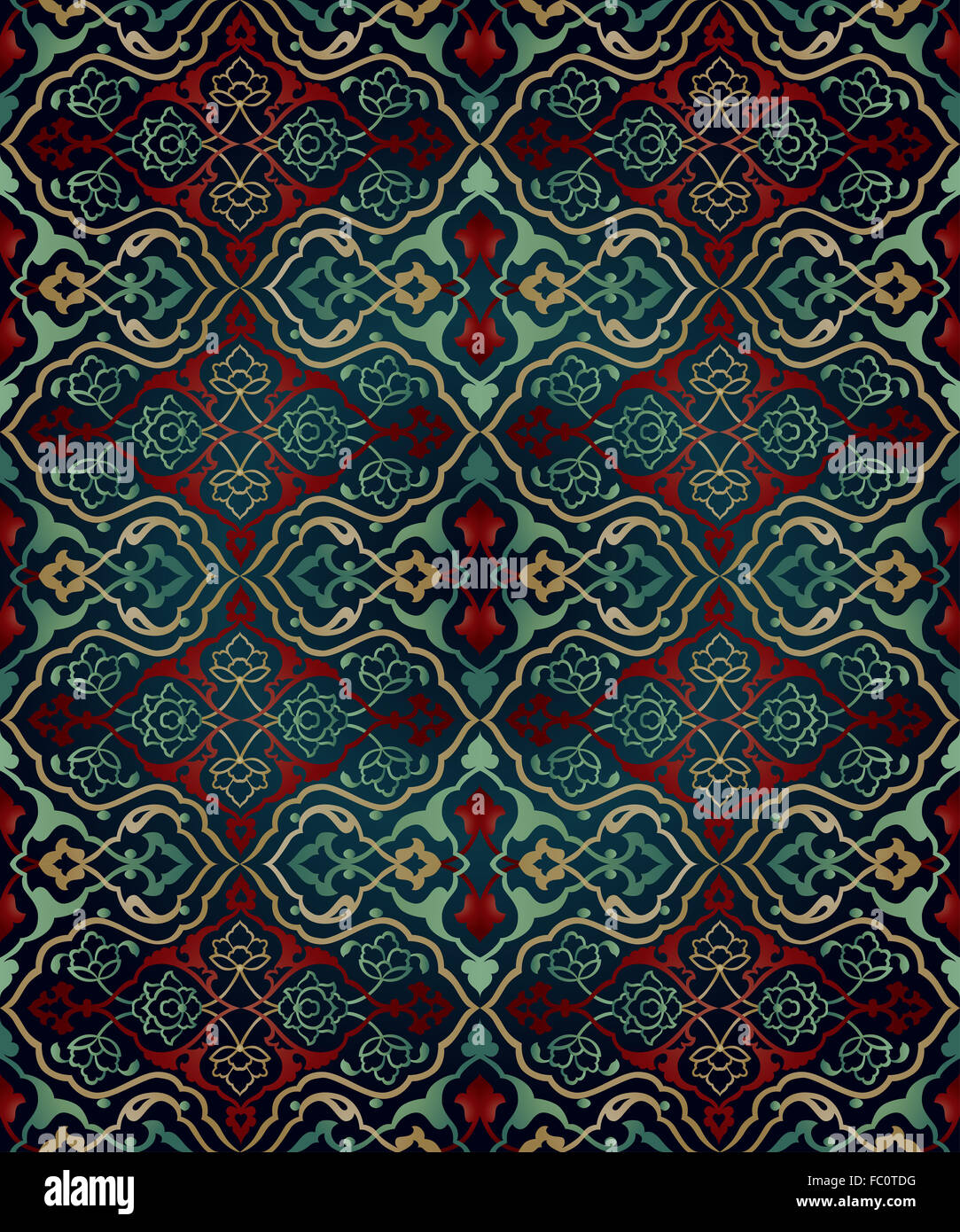 artistic ottoman seamless pattern series Stock Photo - Alamy