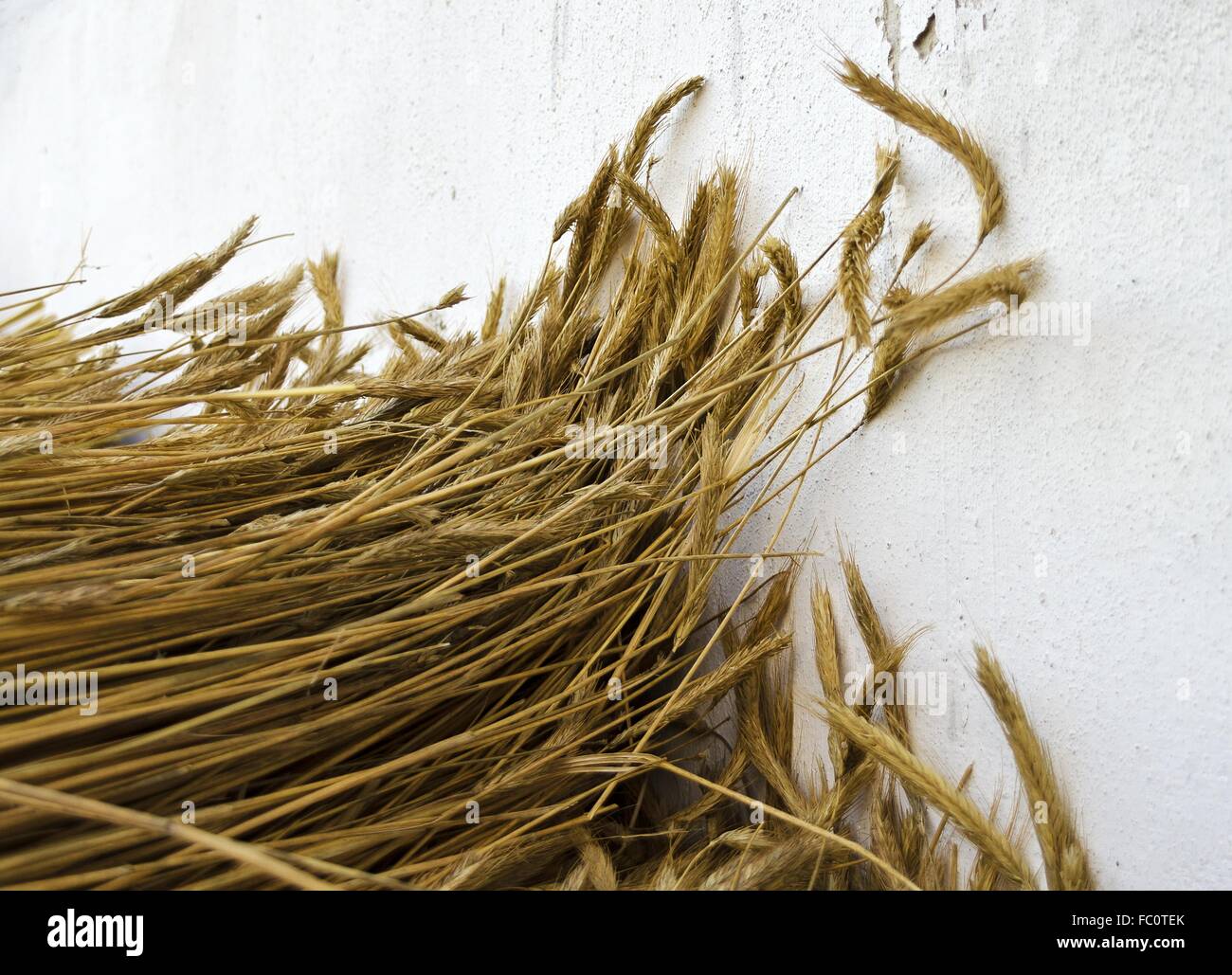 crop straw prepared for roofing Stock Photo - Alamy