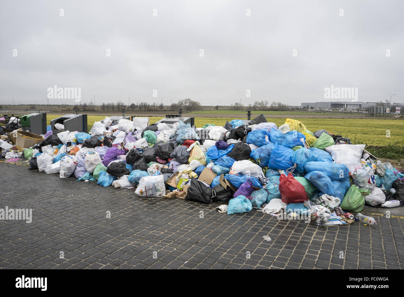 strike by municipal waste collection Stock Photo - Alamy