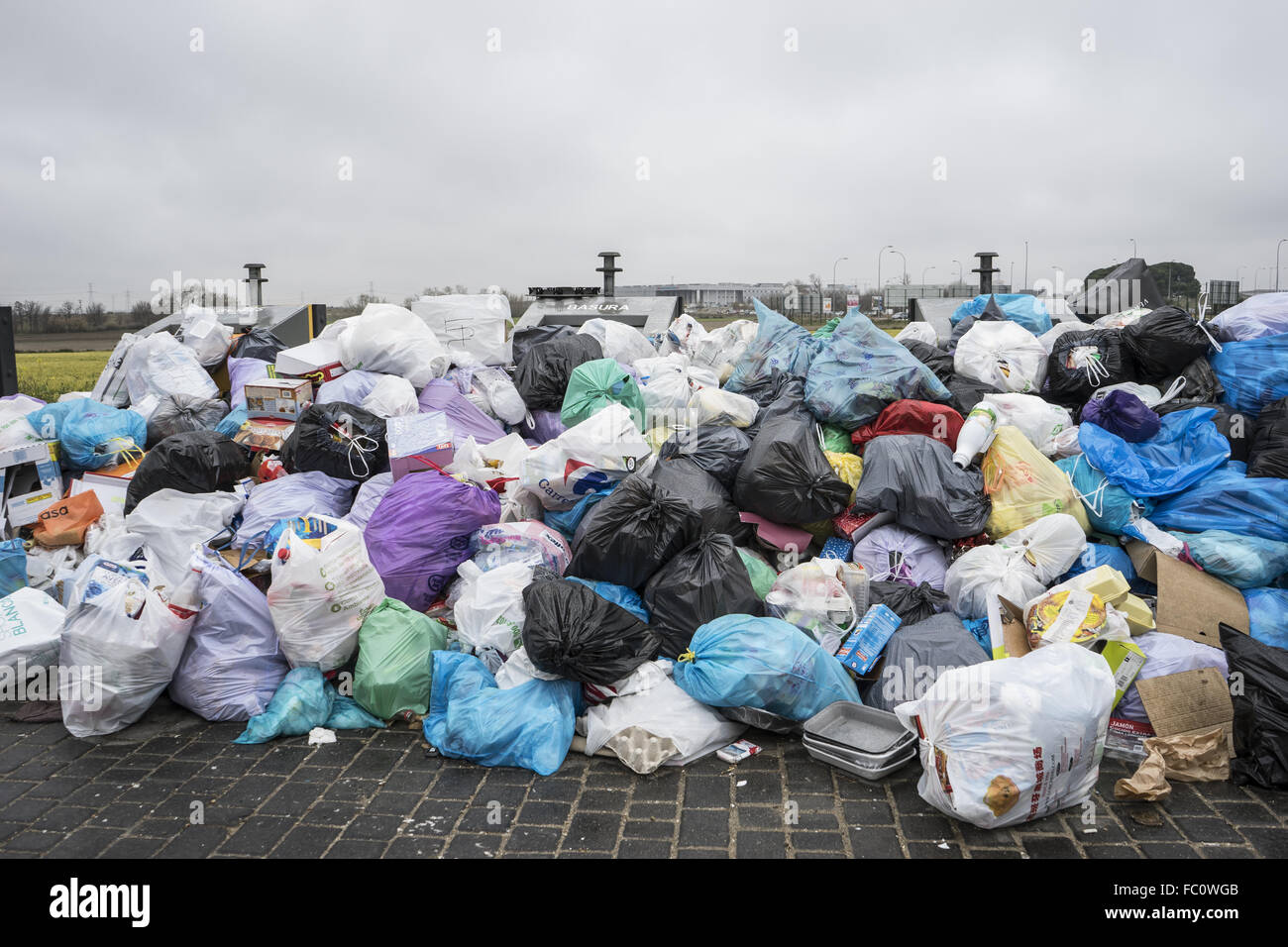 garbage, strike by municipal waste collection Stock Photo - Alamy