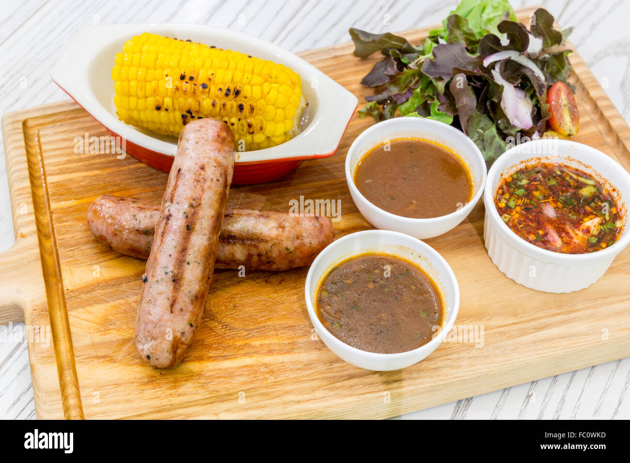 Grilled German Sausage Stock Photo - Alamy