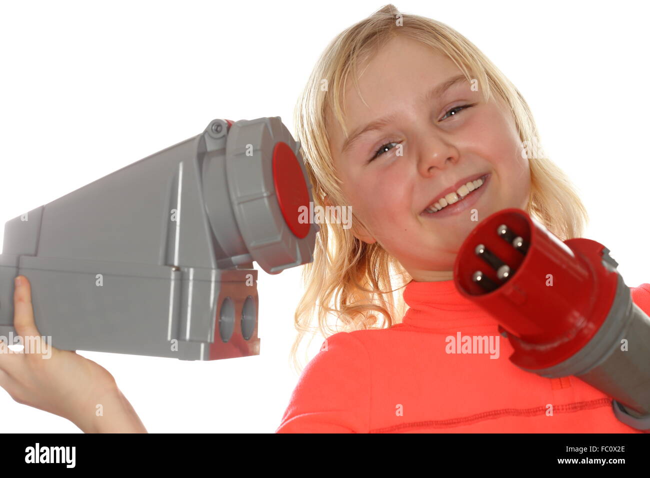 girl with electrical equipment Stock Photo - Alamy