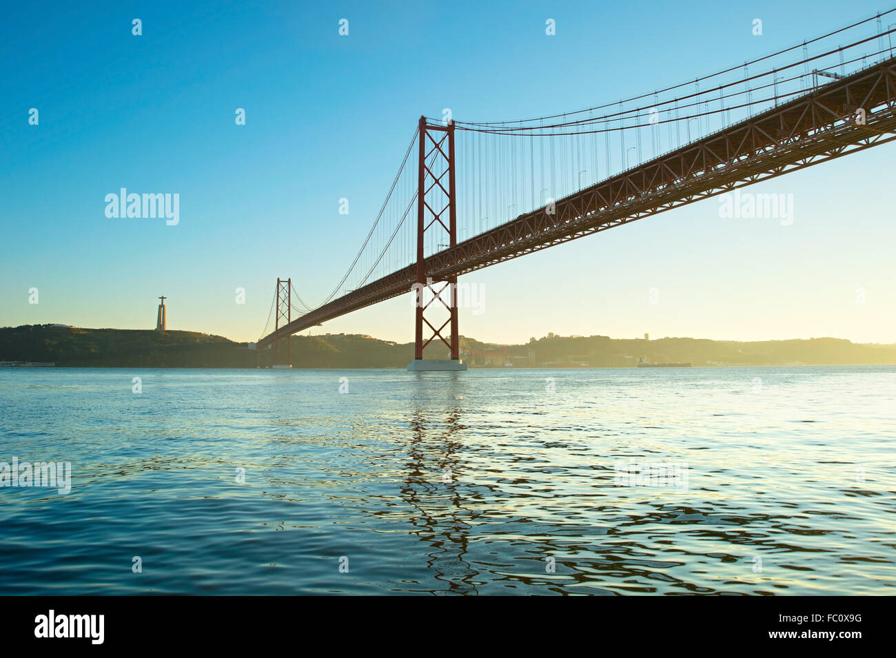Red Lisbon Bridge Stock Photo - Alamy