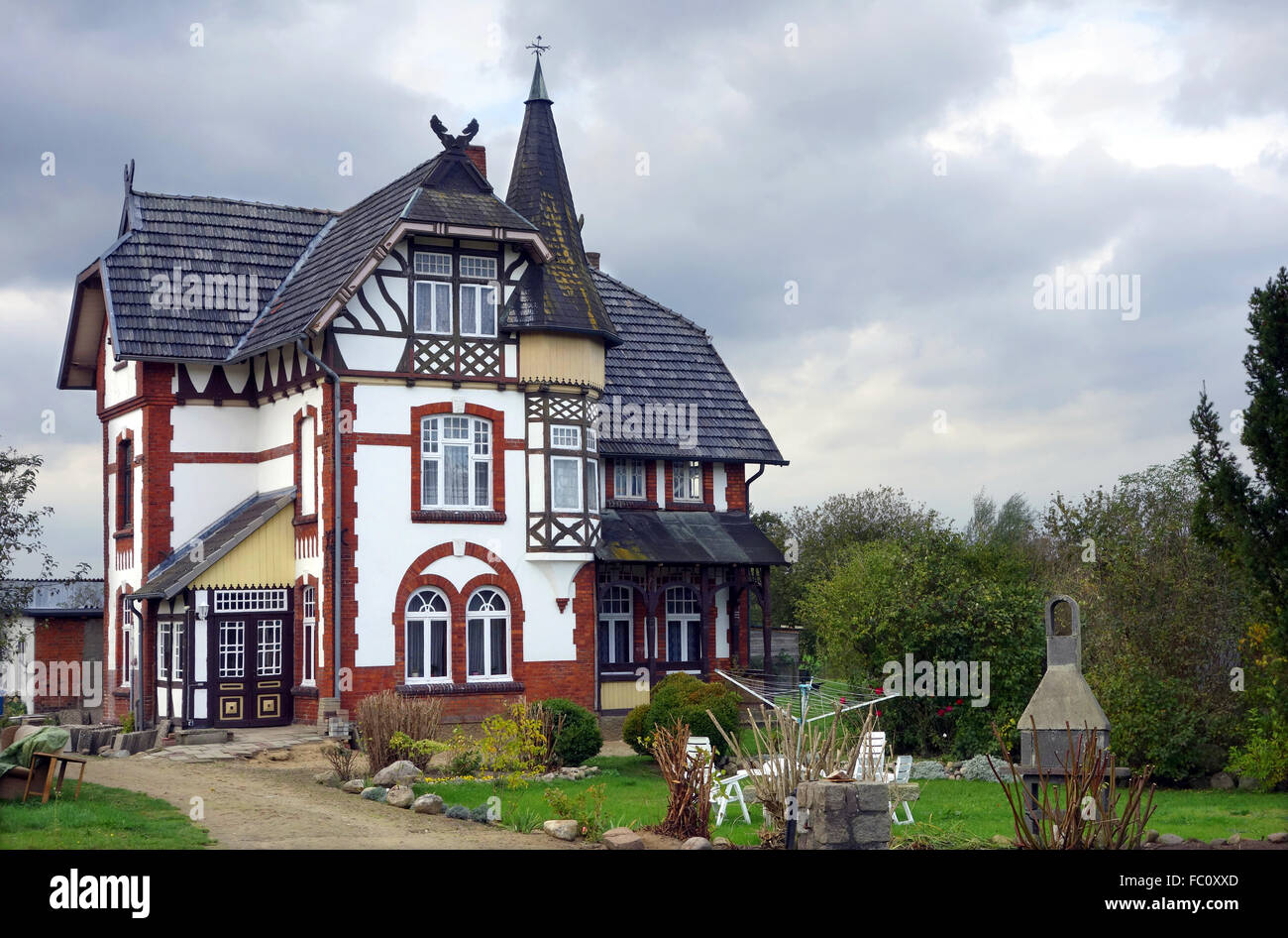 art nouveau villa Stock Photo - Alamy