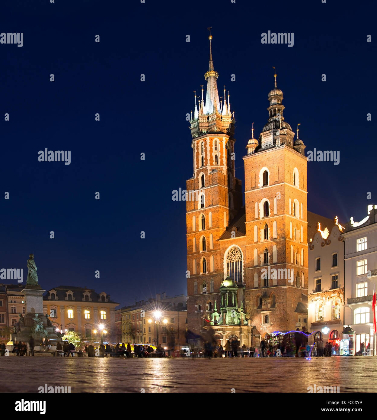 Krakow Main Market Square Stock Photo - Alamy