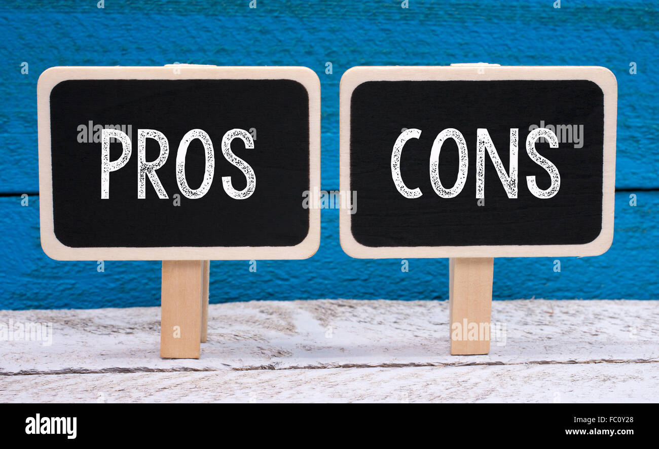 Pros cons advantage disadvantage hi-res stock photography and images ...