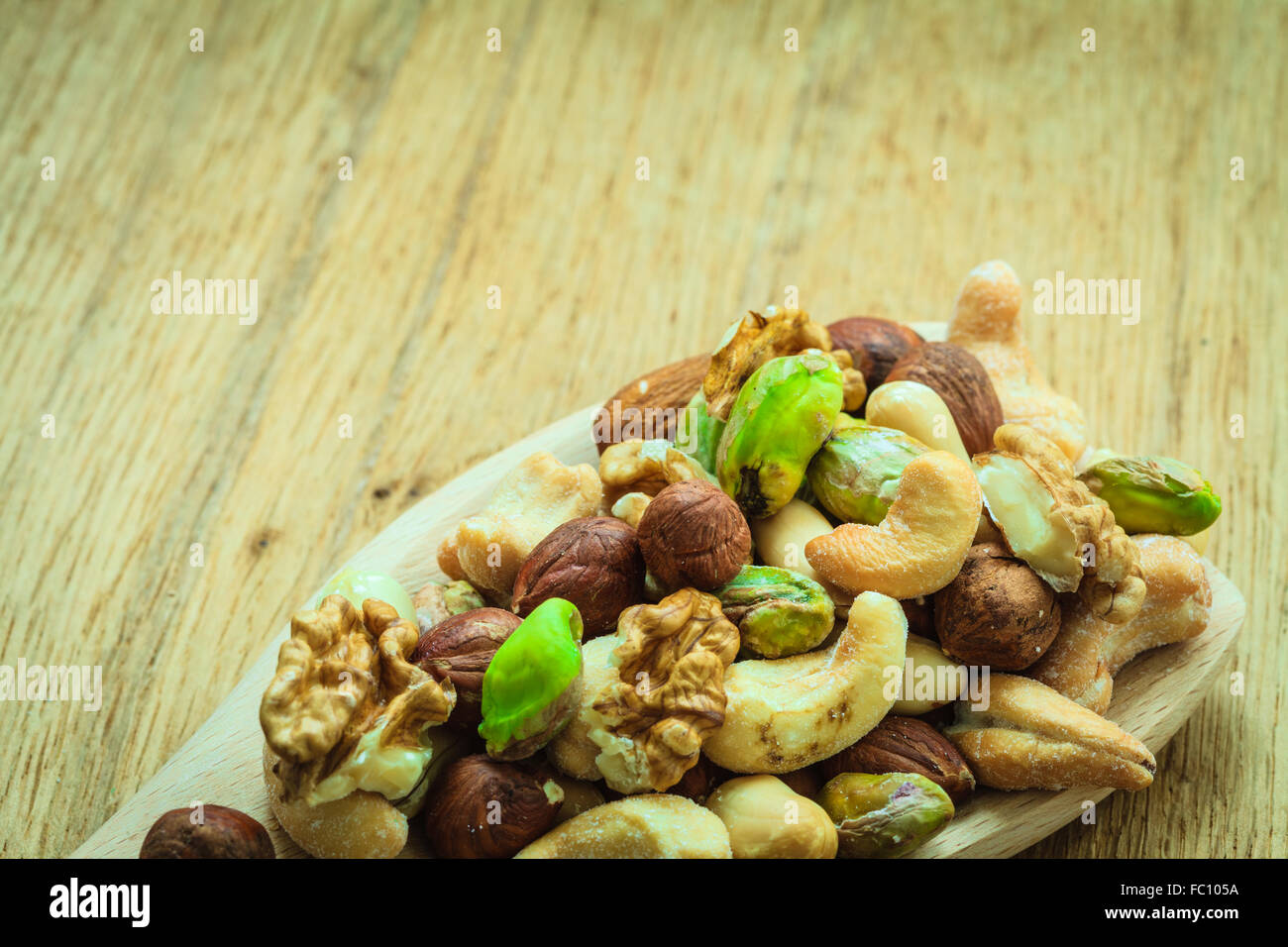 Varieties of nuts: cashew, pistachio, almond Stock Photo - Alamy