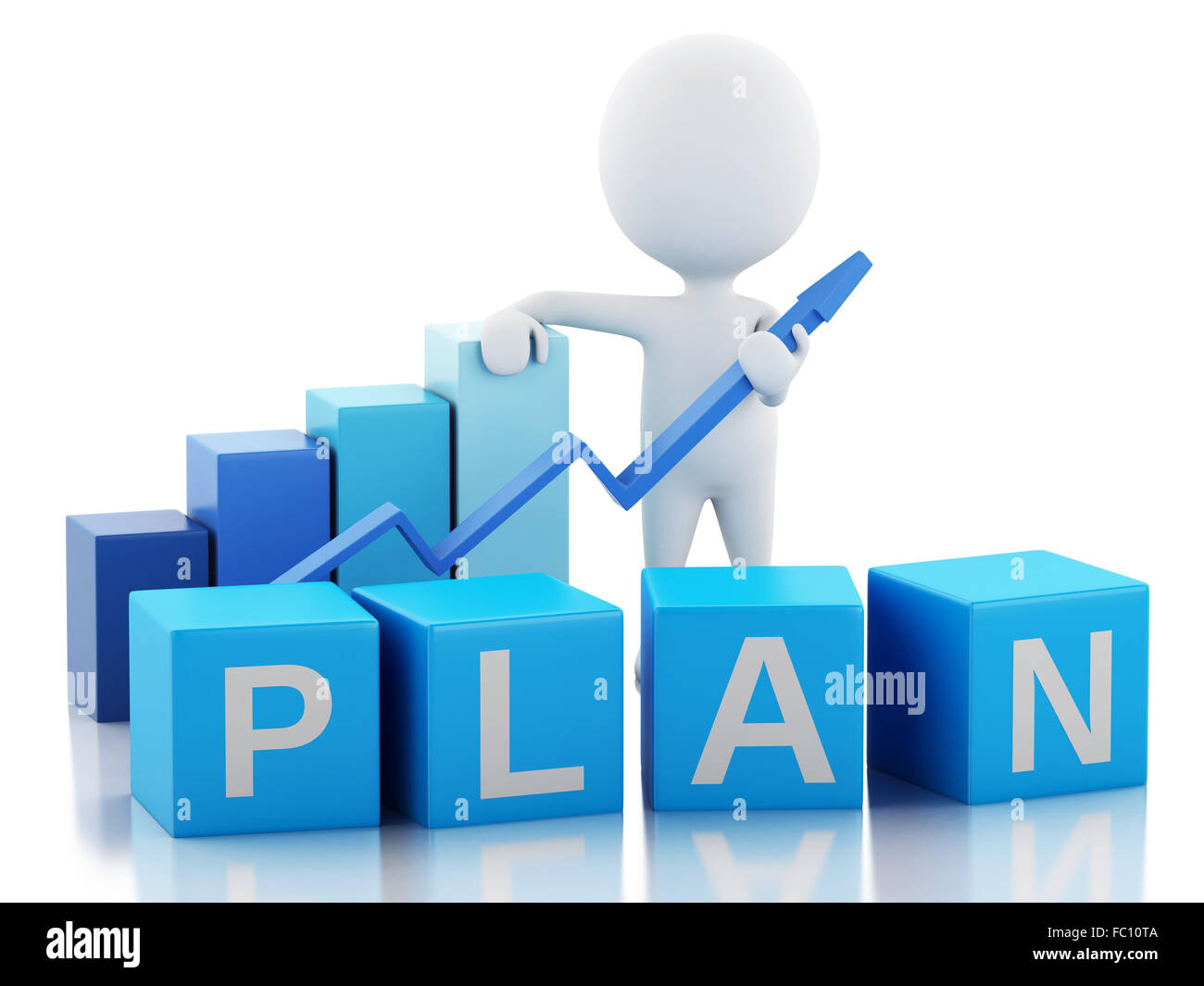 3d white people businessman statistics hi-res stock photography and ...