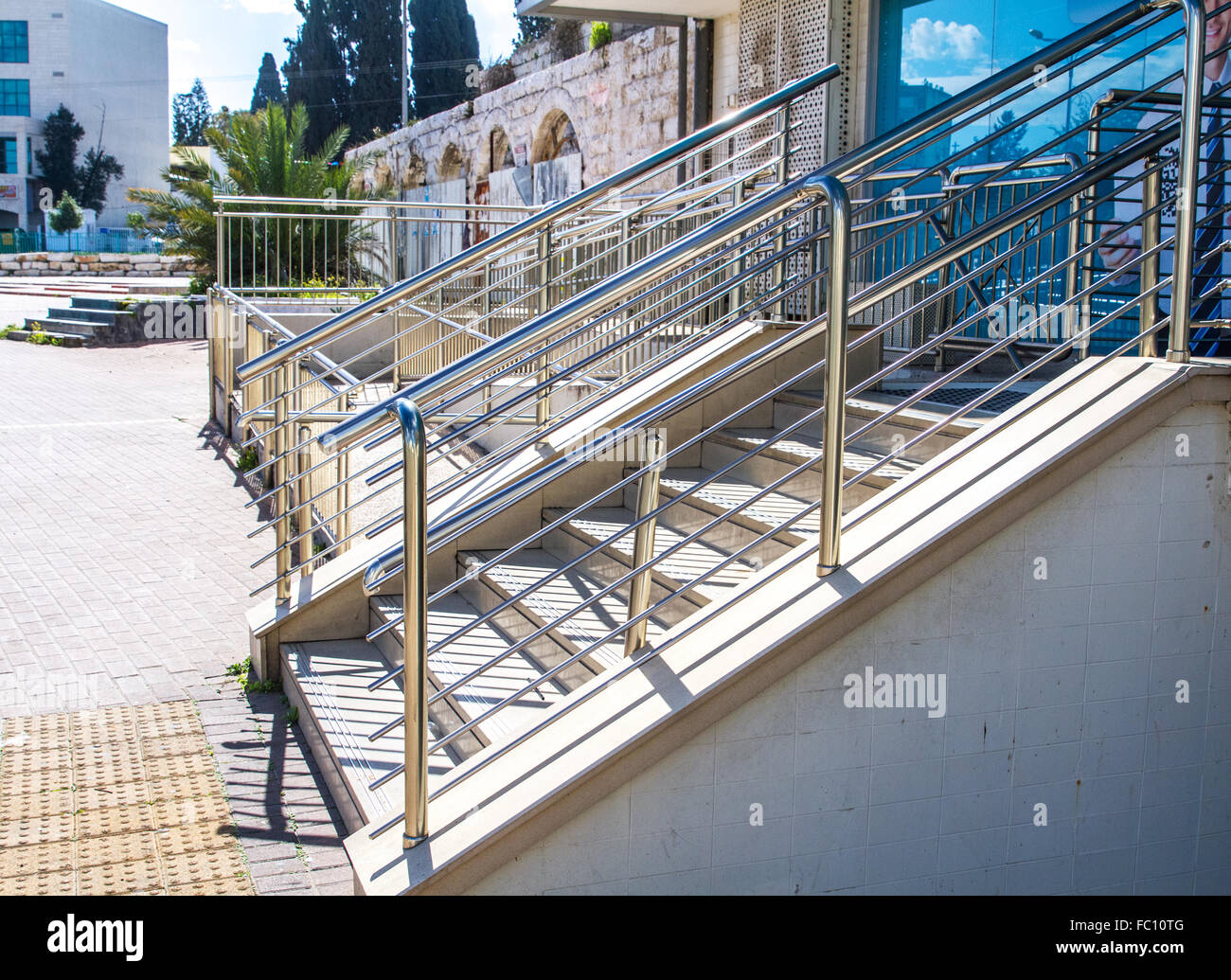 Blue steel railings hi-res stock photography and images - Alamy