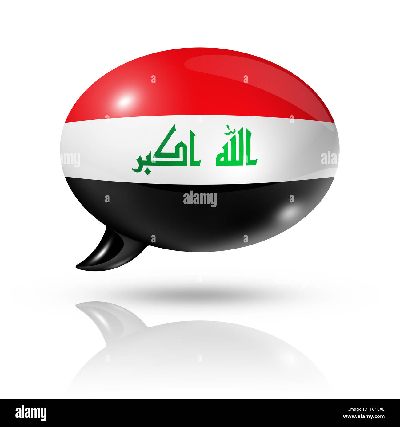 Iraqi flag speech bubble Stock Photo - Alamy