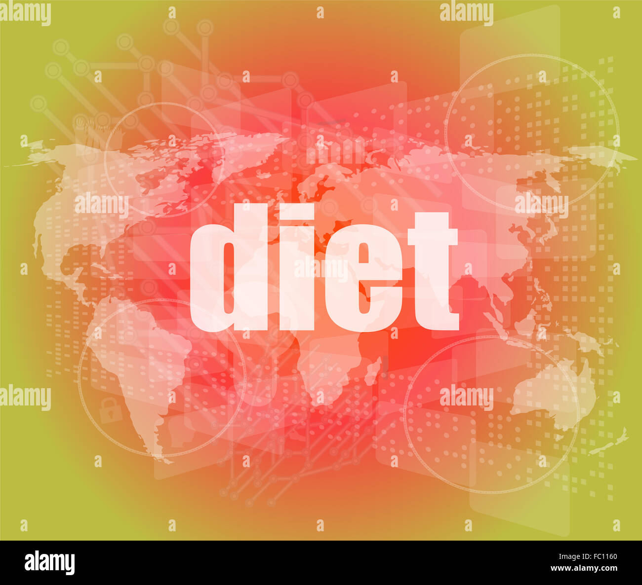 diet word on digital touch screen Stock Photo - Alamy