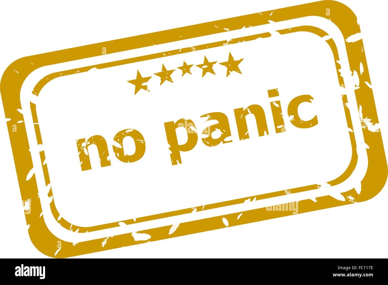 no panic stamp isolated on white background Stock Photo - Alamy