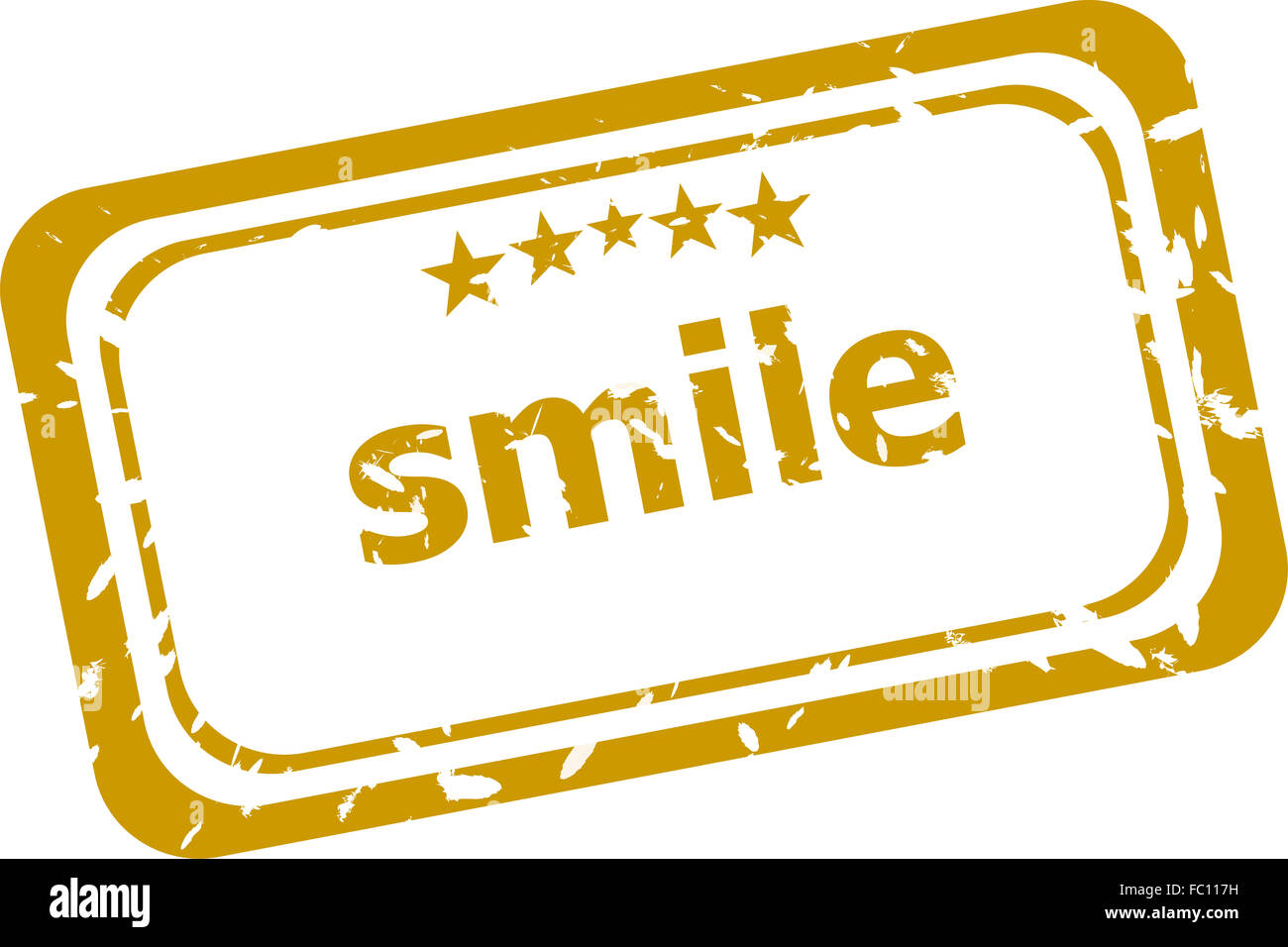smile stamp isolated on white background Stock Photo - Alamy