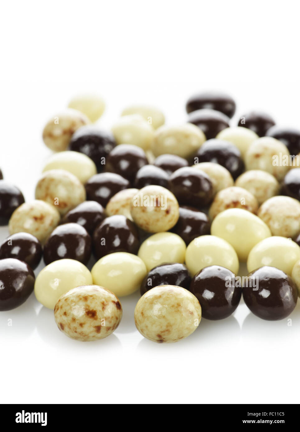 Chocolate Round Candies Stock Photo - Alamy