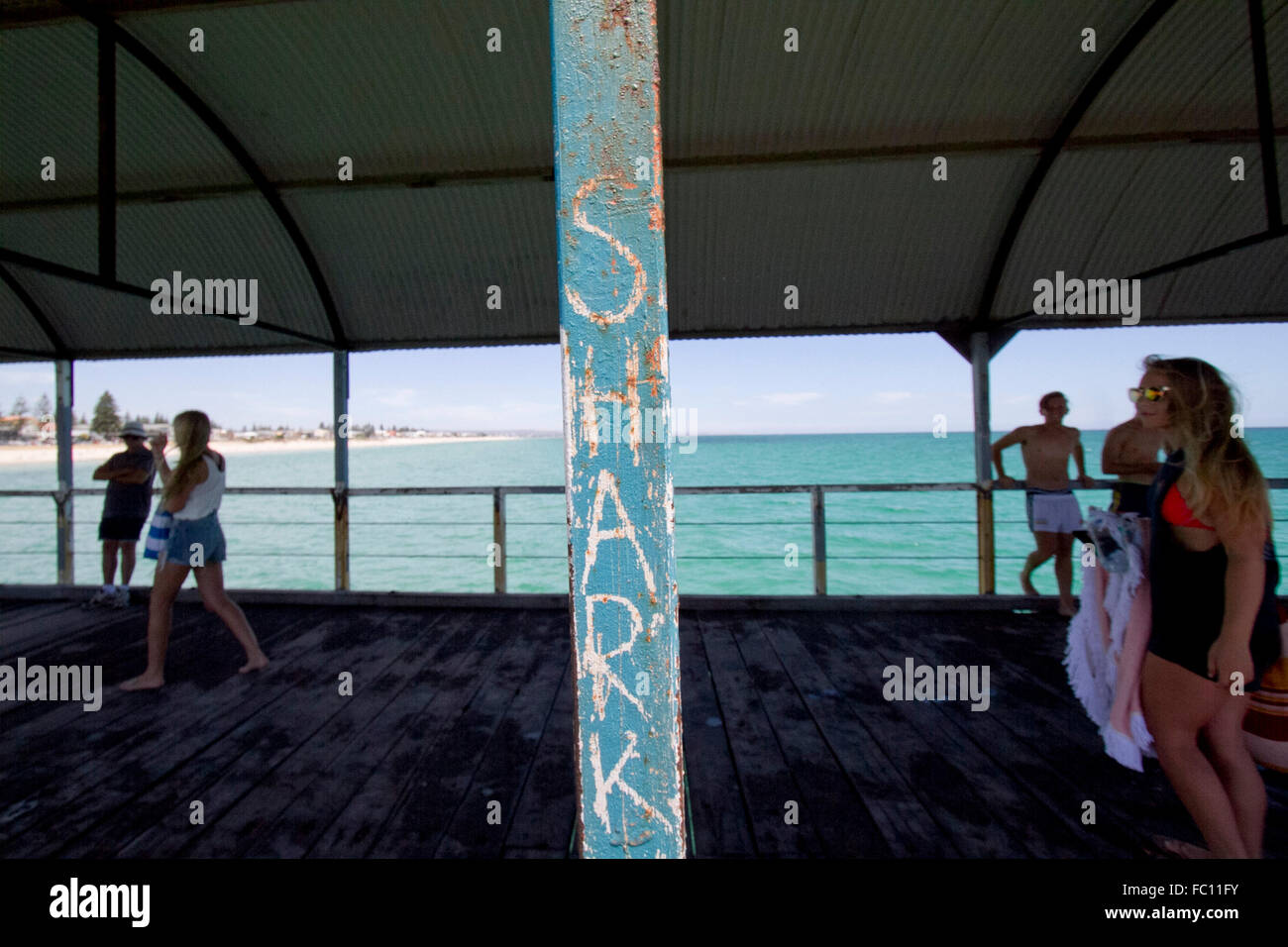 Adelaide, Australia. 20th Jan, 2016. A beach was evacuated after a ...