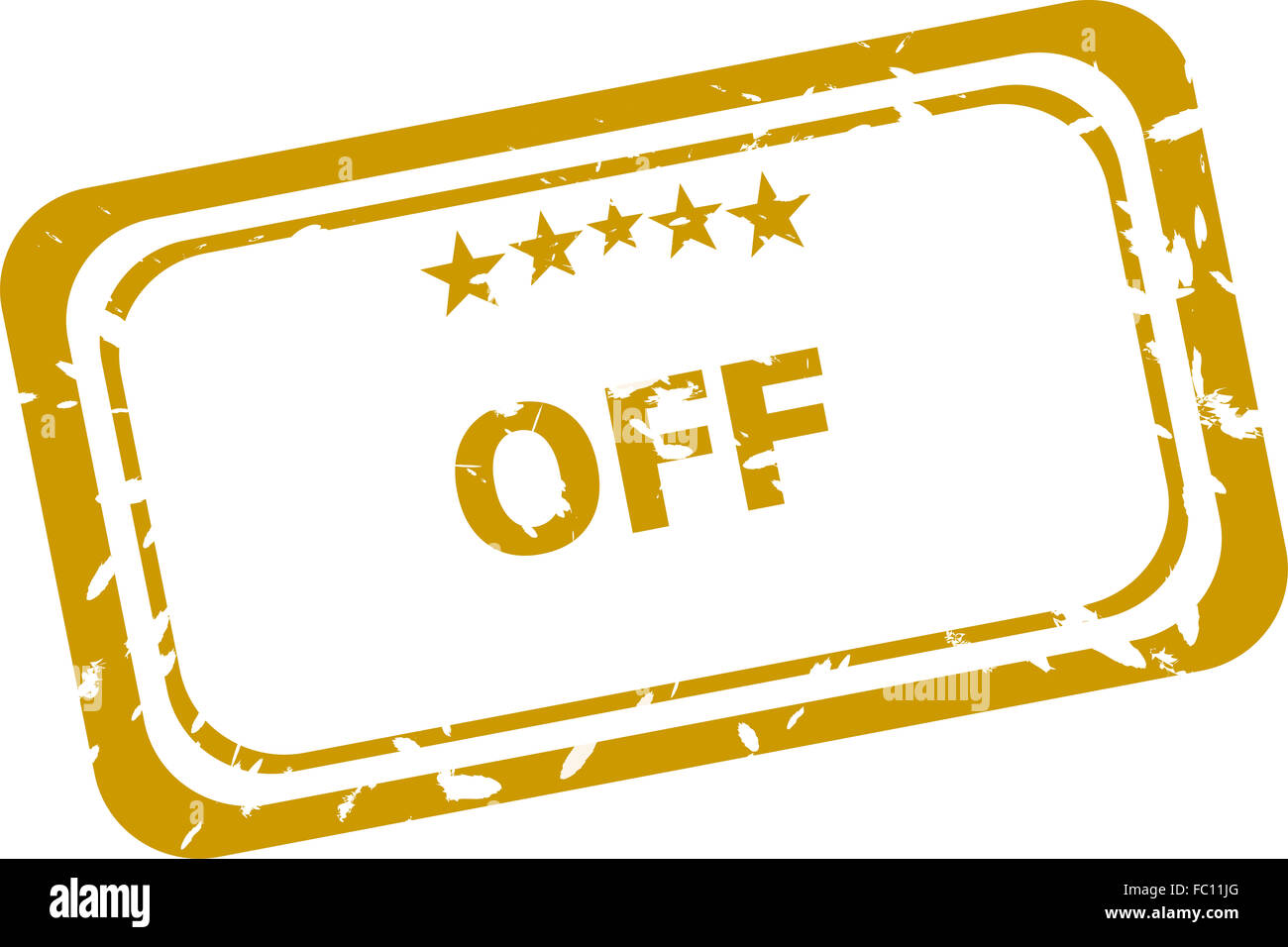 off stamp isolated on white background Stock Photo - Alamy
