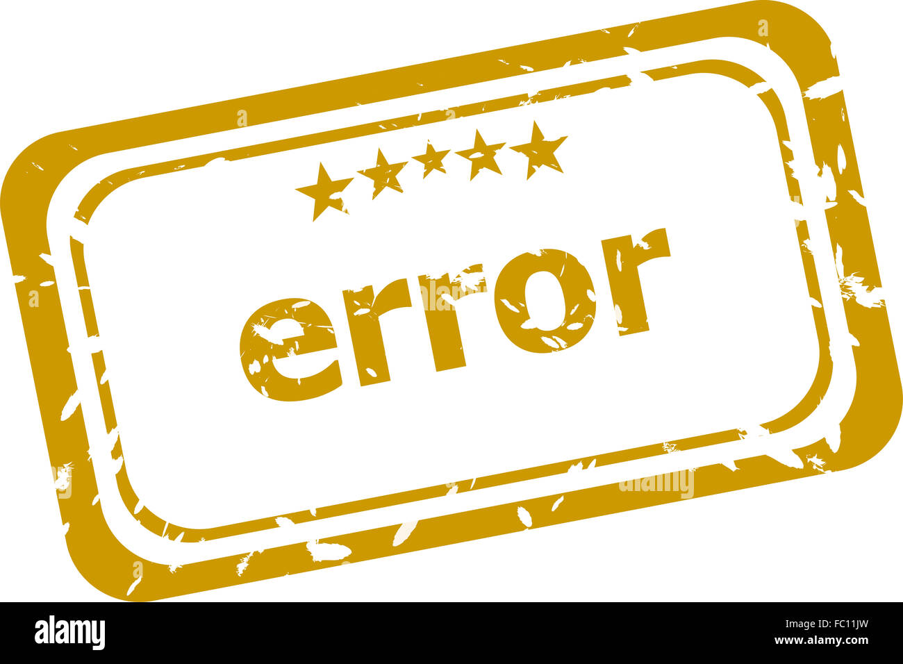 error stamp isolated on white background Stock Photo - Alamy
