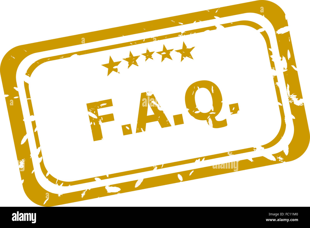 faq stamp isolated on white background Stock Photo - Alamy