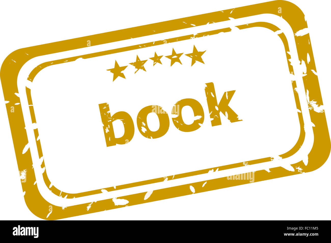 book stamp isolated on white background Stock Photo - Alamy