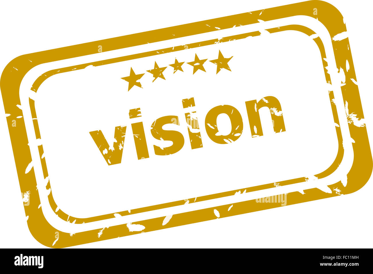 vision stamp isolated on white background Stock Photo - Alamy