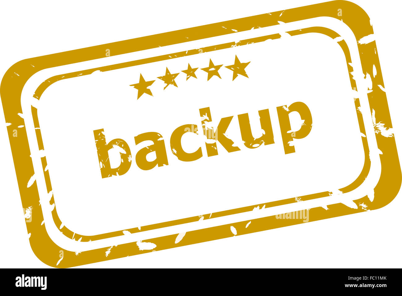 backup stamp isolated on white background Stock Photo - Alamy