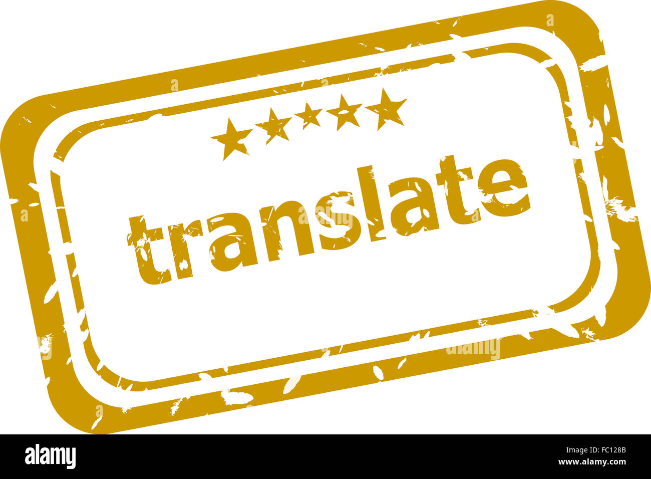 translate stamp isolated on white background Stock Photo - Alamy