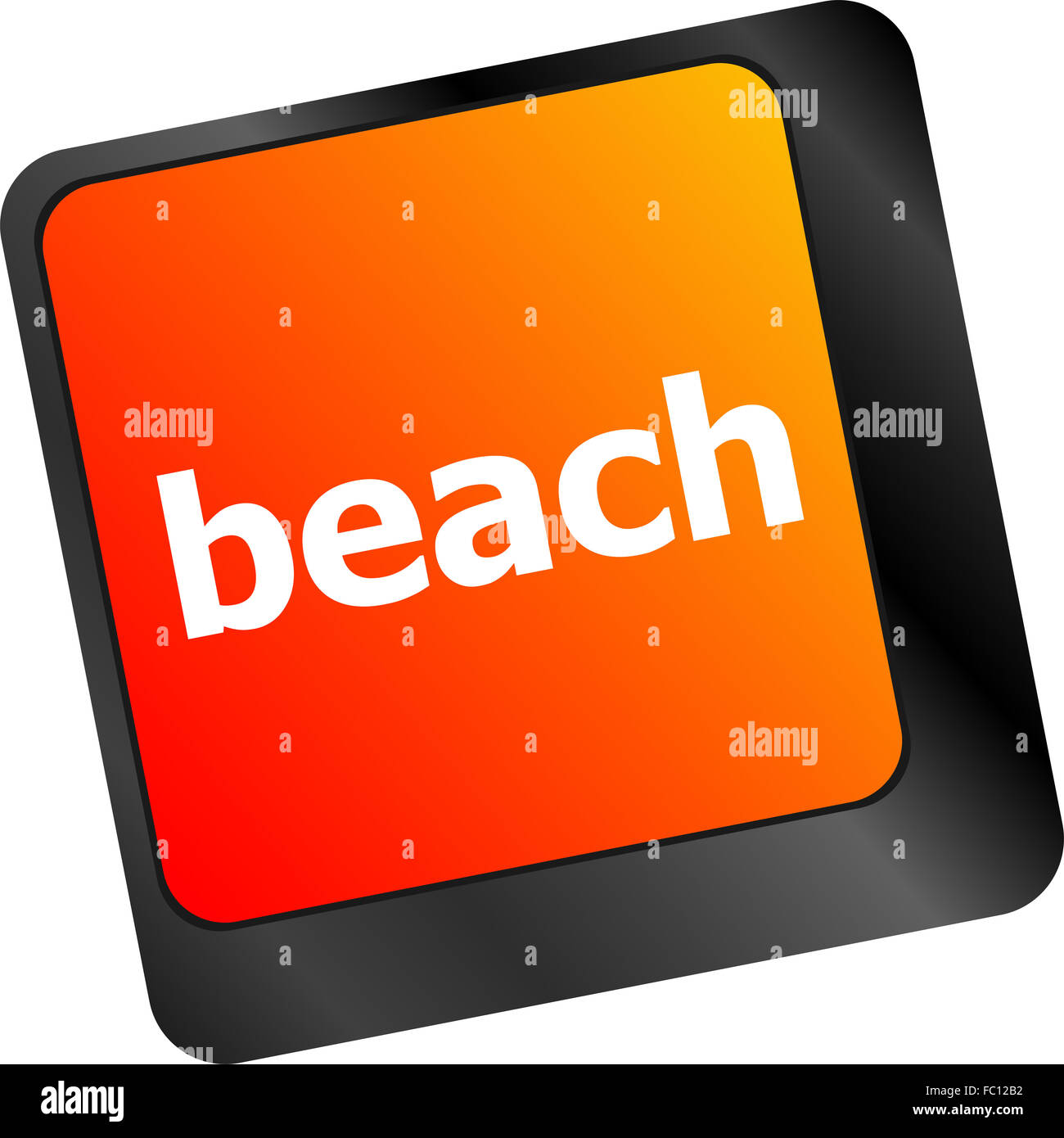 beach enter button on computer keyboard keys Stock Photo - Alamy
