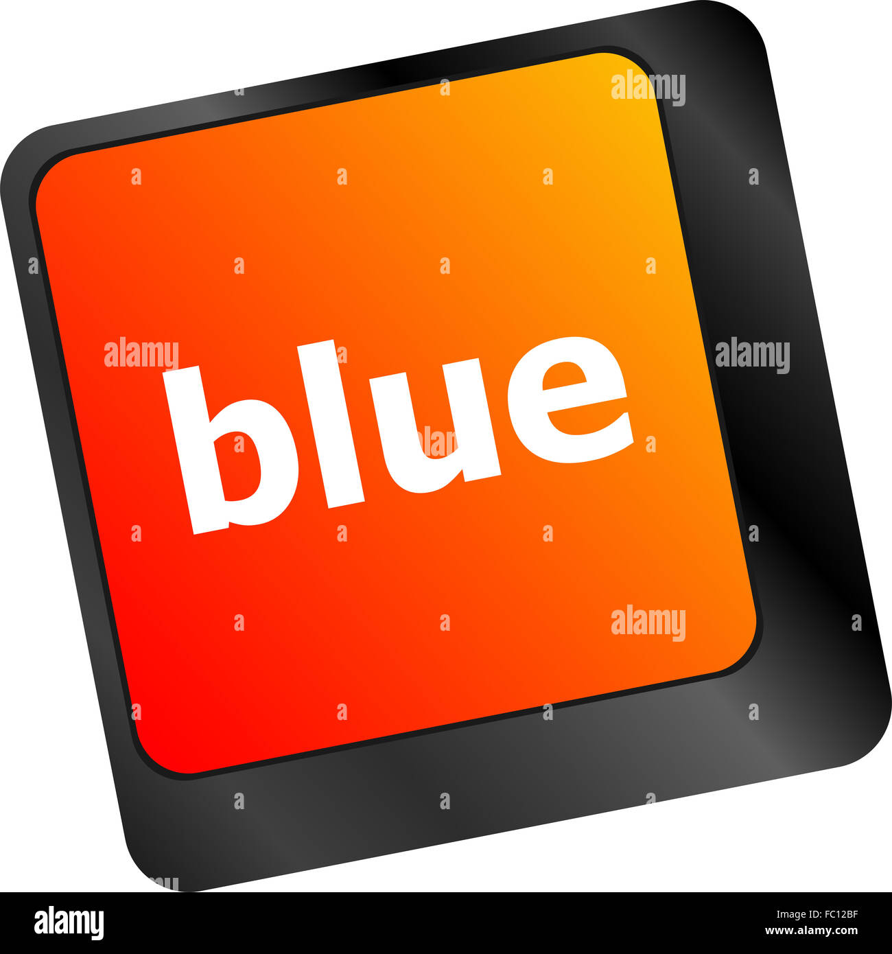 blue button on computer pc keyboard key Stock Photo - Alamy