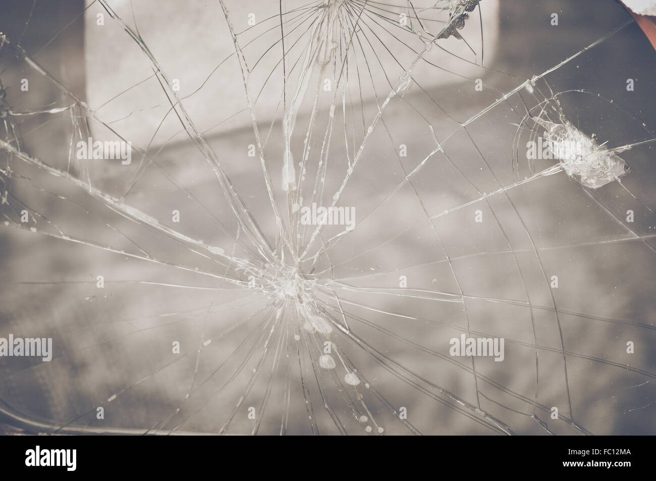 Retro Cracked Window Stock Photo - Alamy