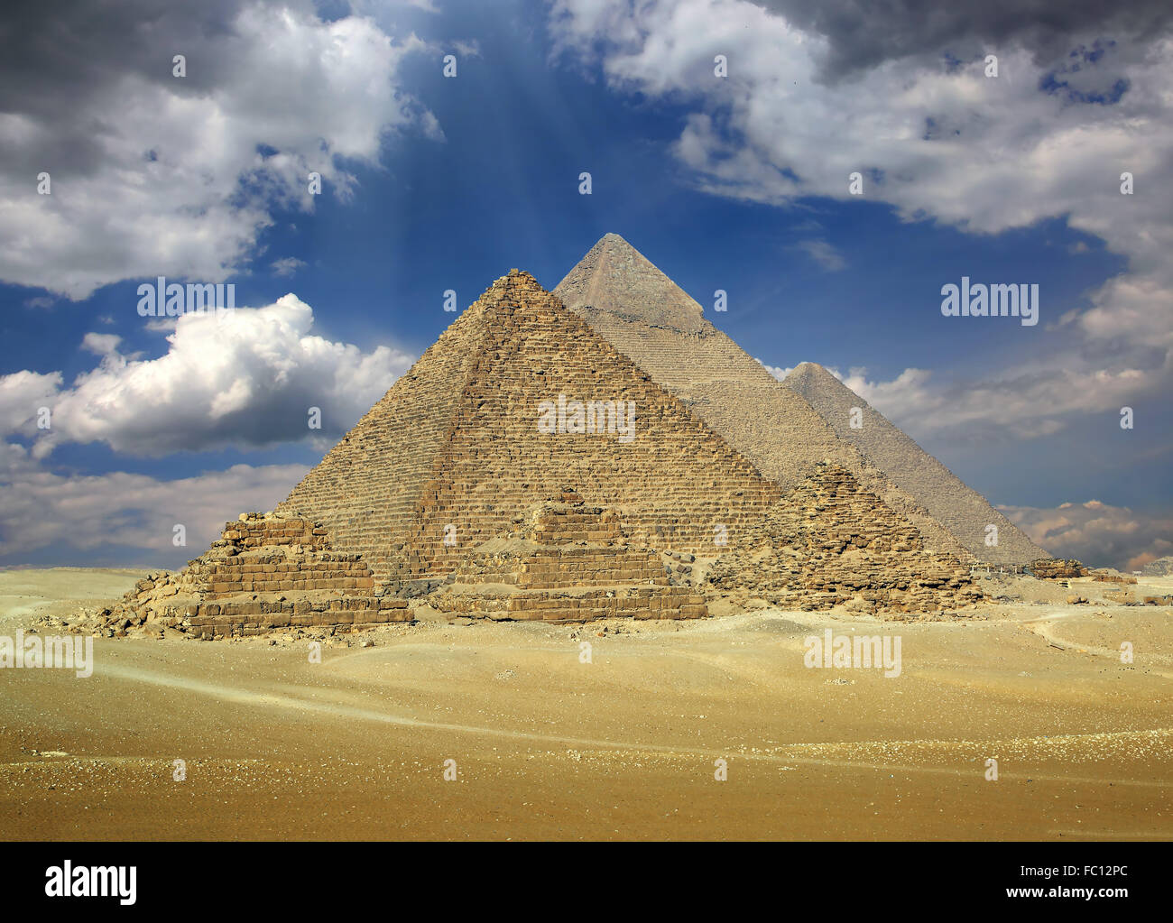 Great pyramids in Egypt Stock Photo - Alamy