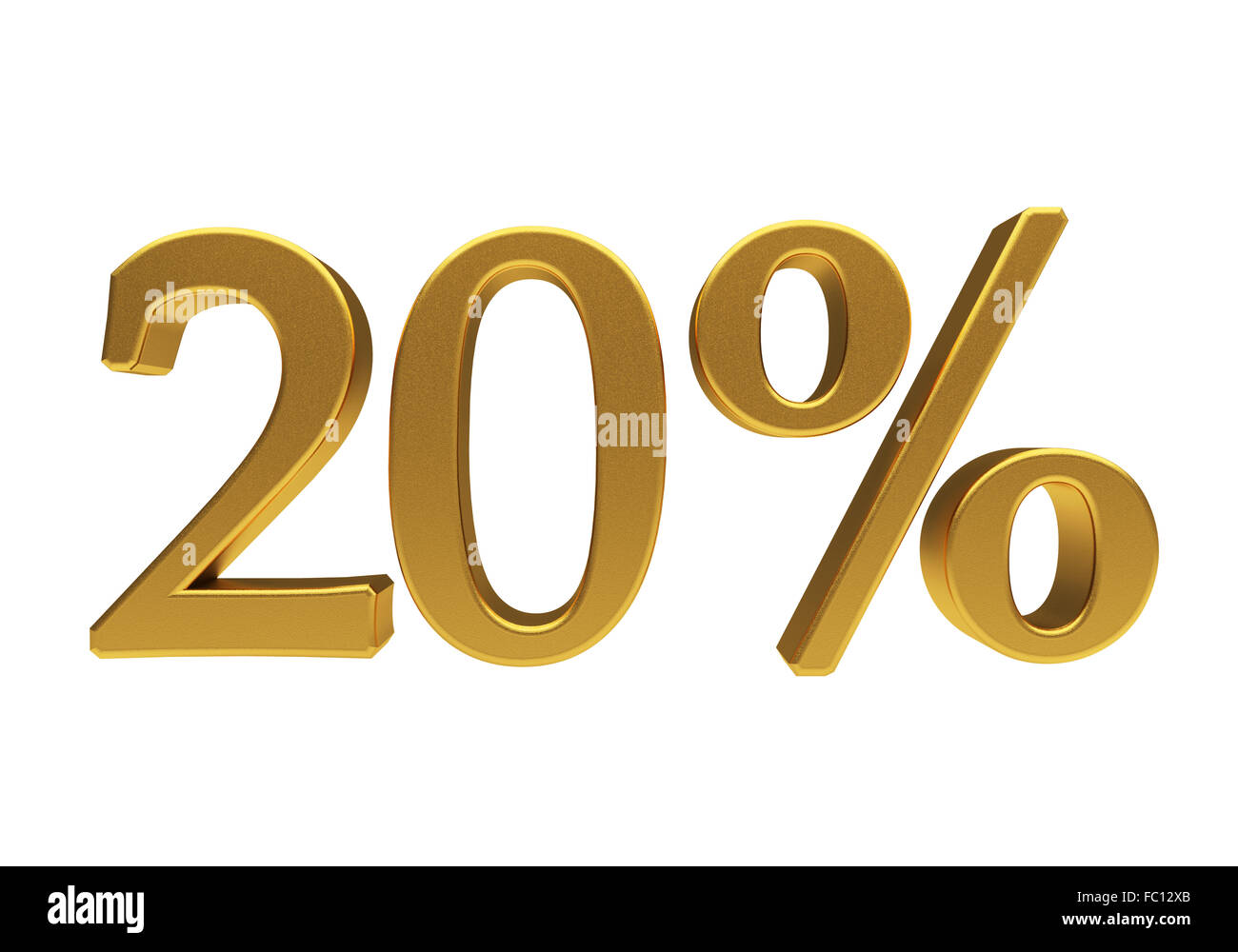 3D 20 percent isolated Stock Photo - Alamy