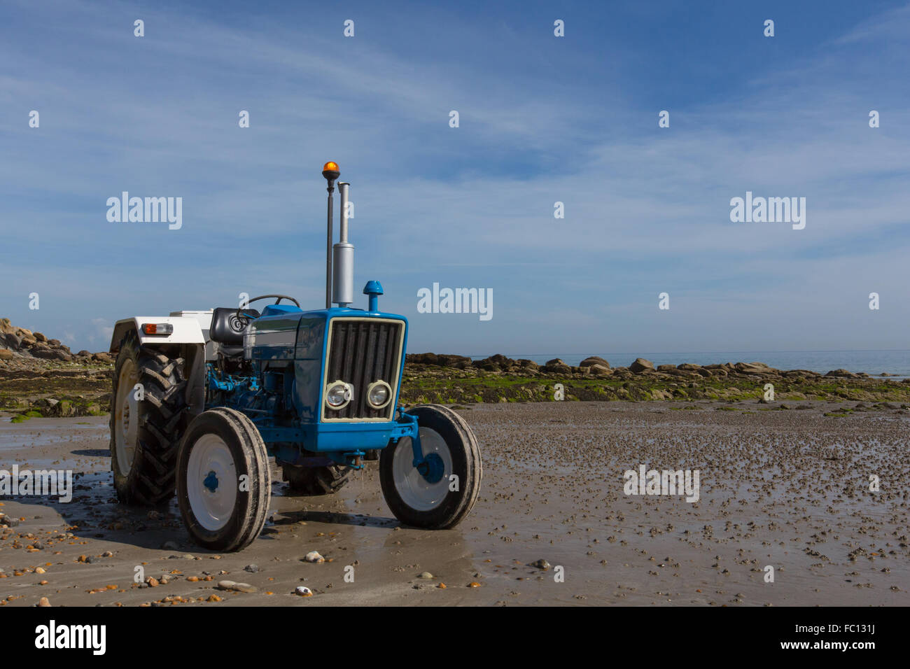 Beach tractor hi-res stock photography and images - Alamy