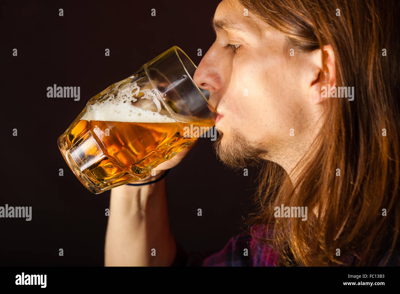 Boy drinking beer hi-res stock photography and images - Alamy