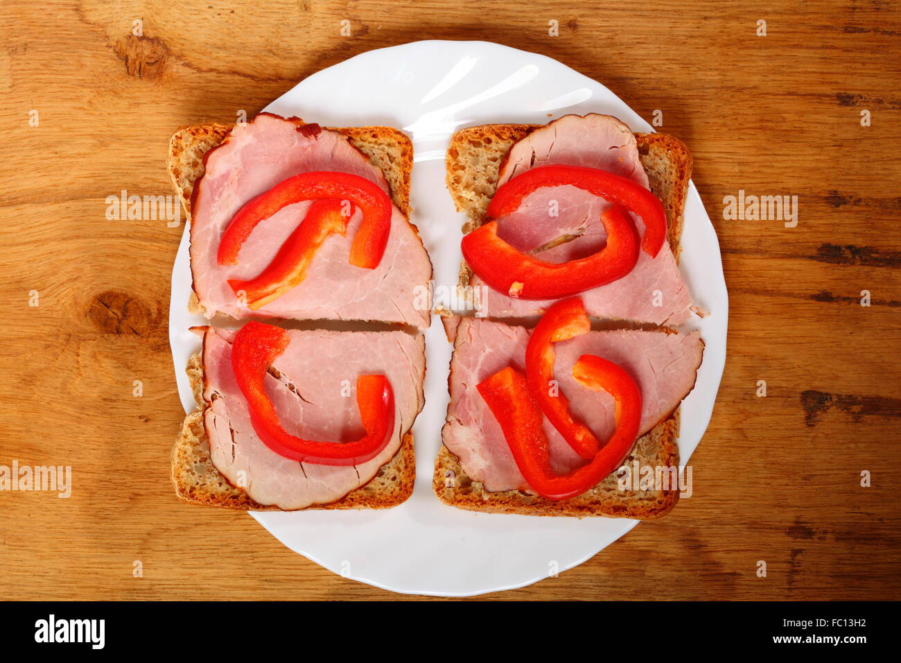 Open sandwich with ham hi-res stock photography and images - Alamy