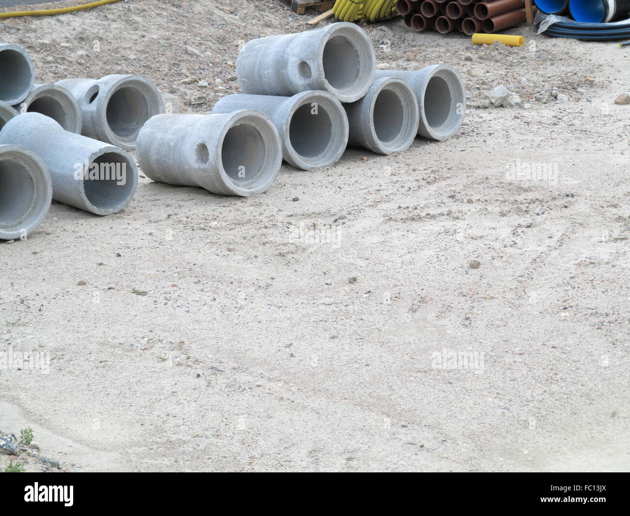 industrial concrete pipe for building construction Stock Photo - Alamy