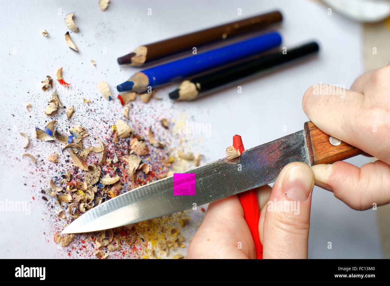 sharpened colored pencils Stock Photo - Alamy