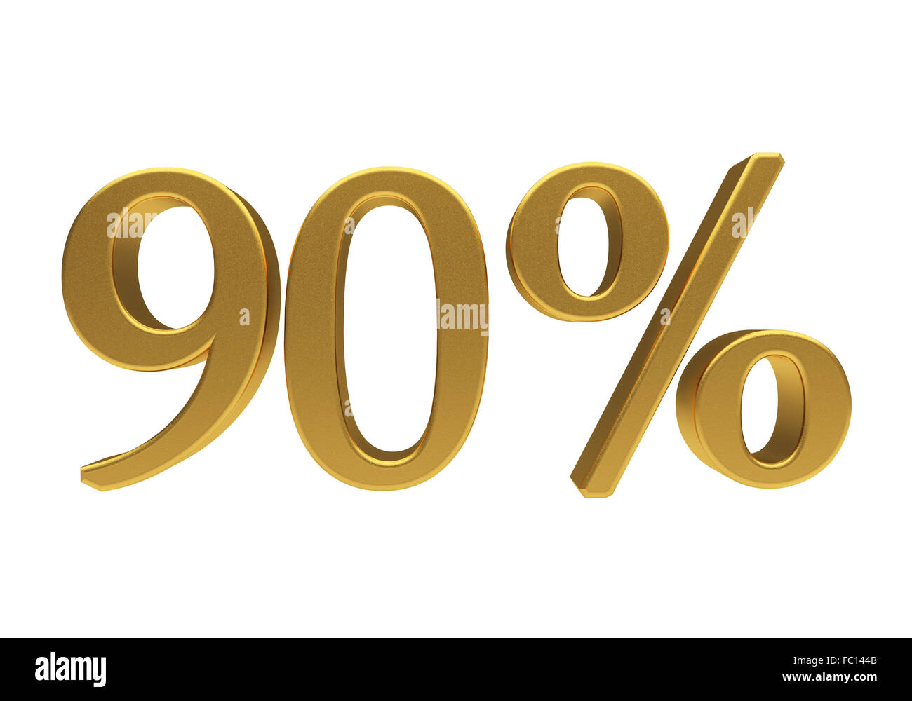 3D 90 percent isolated Stock Photo - Alamy