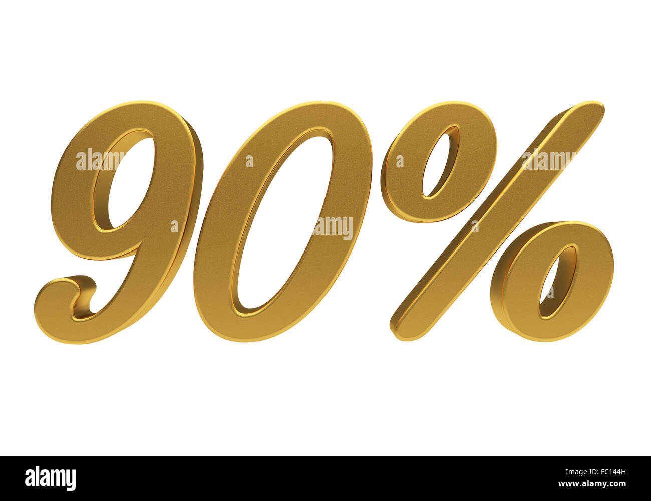 3D 90 percent isolated Stock Photo - Alamy