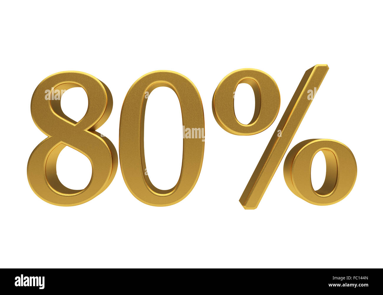 3D 80 percent isolated Stock Photo - Alamy