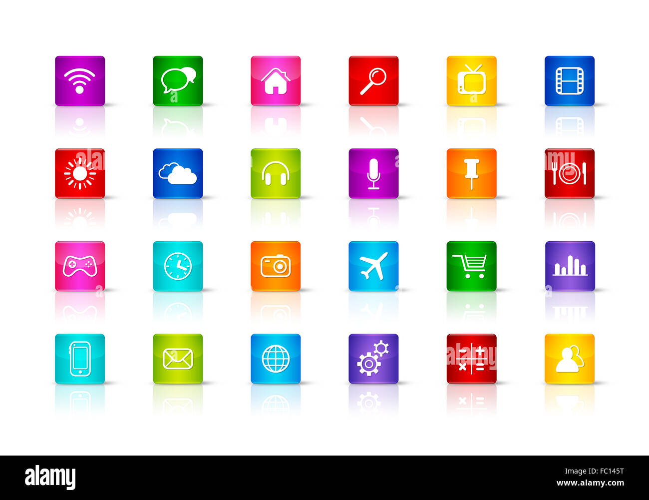 Collection social networking concept Cut Out Stock Images & Pictures ...
