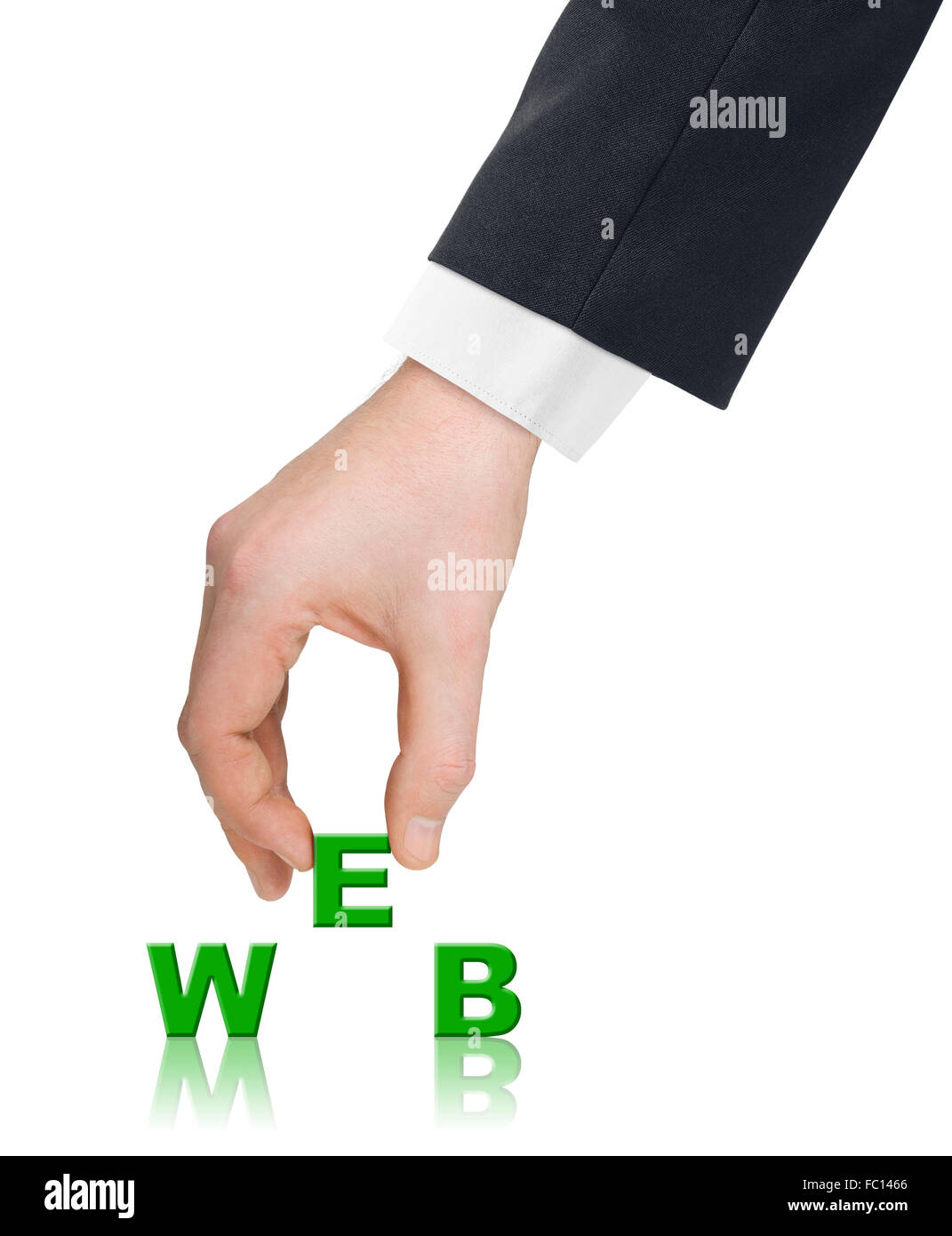Hand and word WEB Stock Photo - Alamy