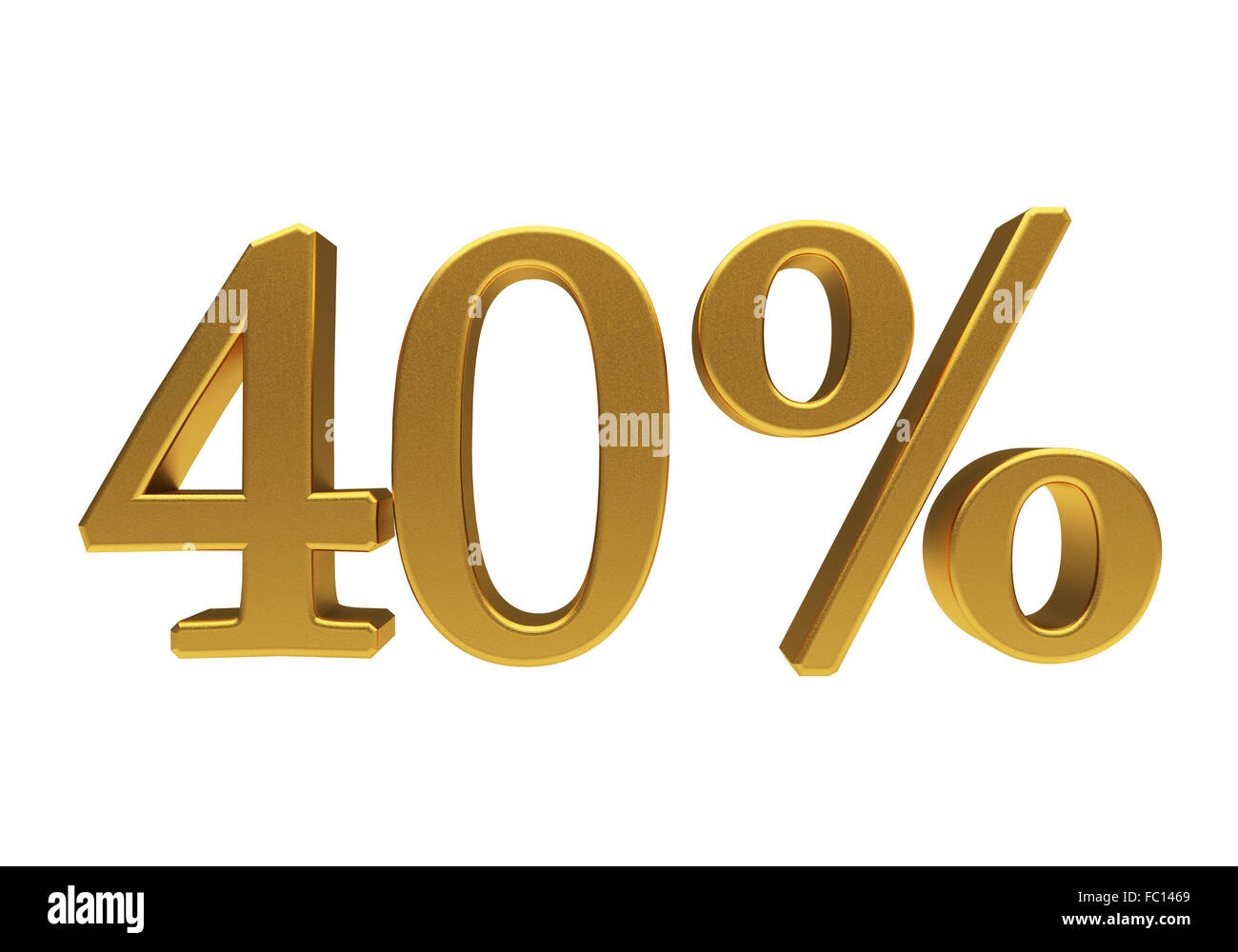 3D 40 percent isolated Stock Photo - Alamy