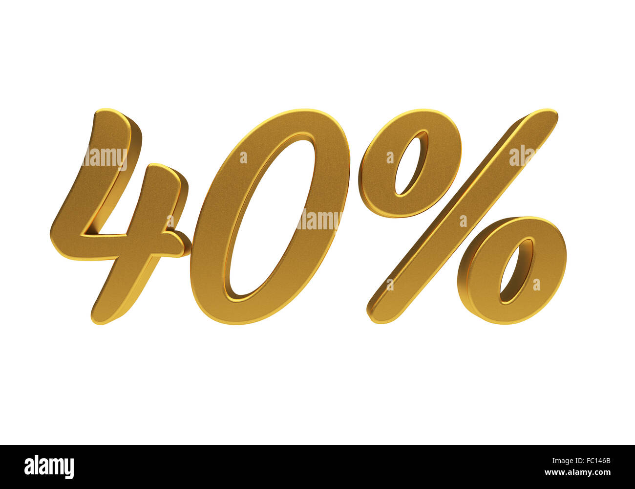 3D 40 percent isolated Stock Photo - Alamy